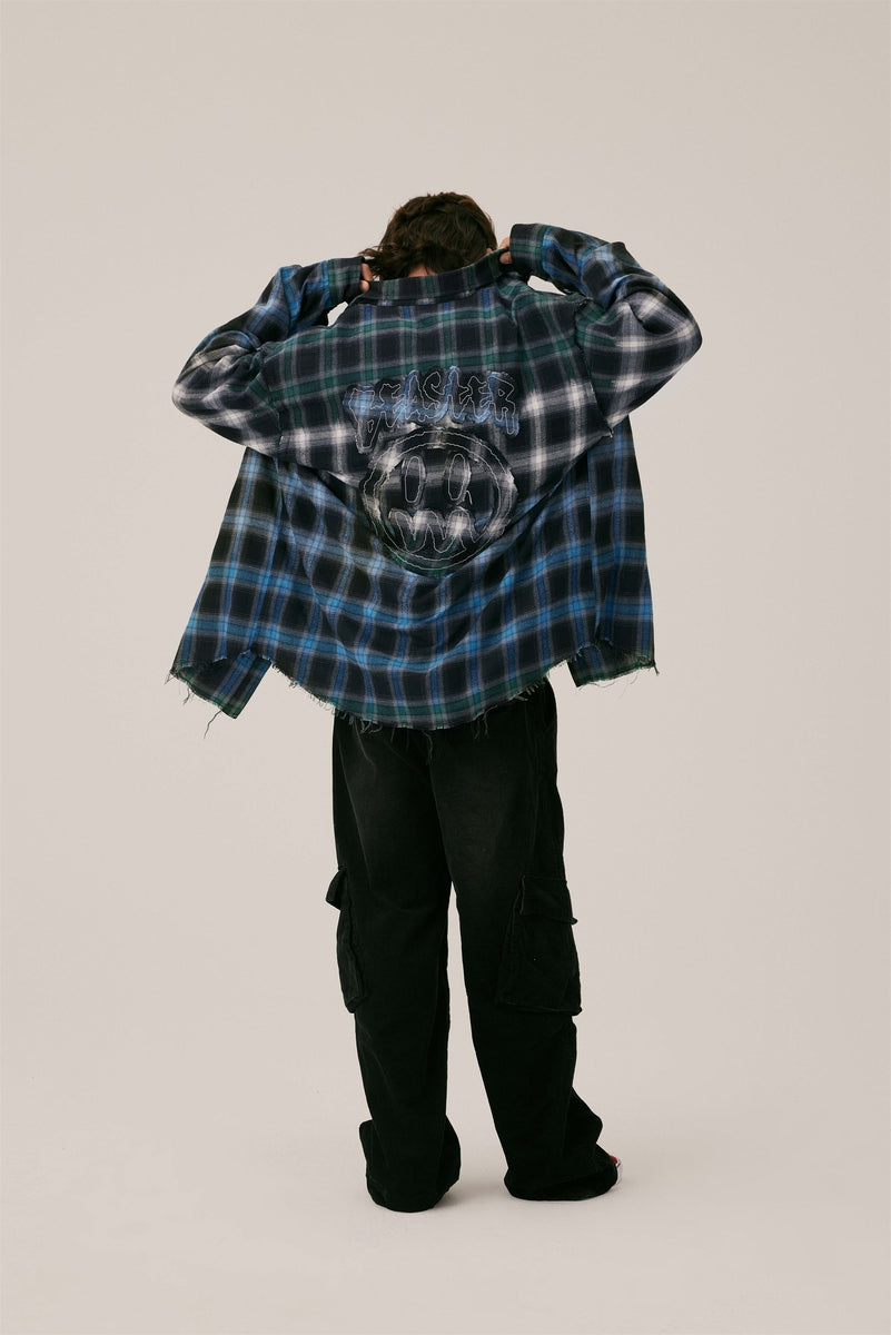Ghost Face Long Sleeve Plaid Shirt – BEASTER
