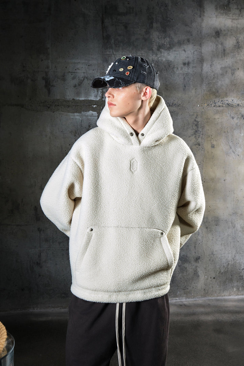 Metal Logo Faux Lambswool Hoodie – BEASTER