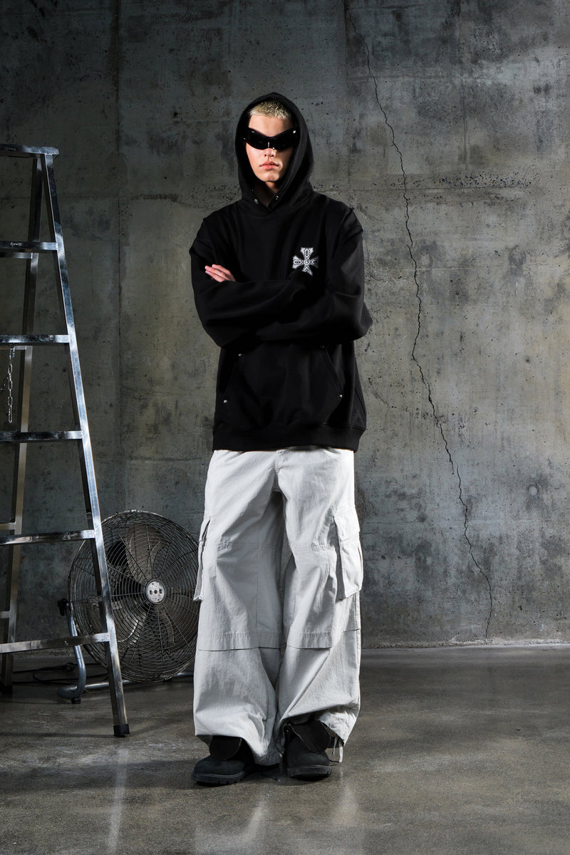 Flocked Printed Hoodie – BEASTER