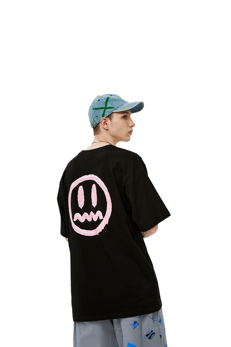 Beaster-Ghost Face Loose Short Sleeve T-Shirt – BEASTER