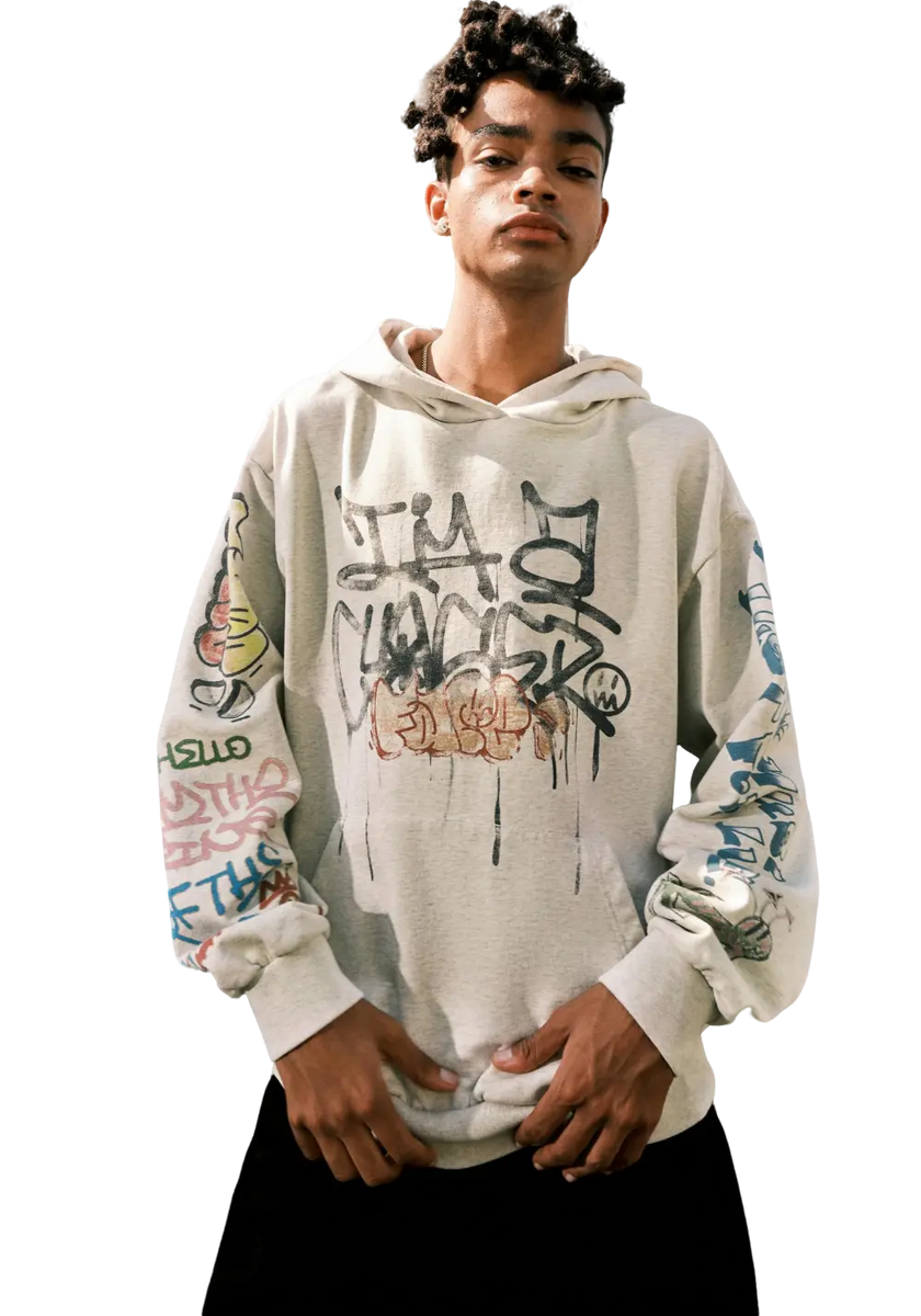 Grimace Graffiti Hand Drawn Hoodie – BEASTER